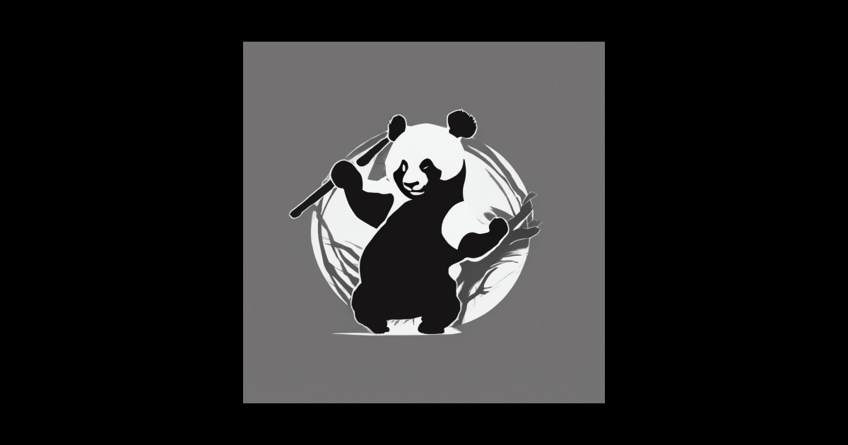 Pandas Shadow Silhouette Anime Style Collection No. 64 - Digital Art ...