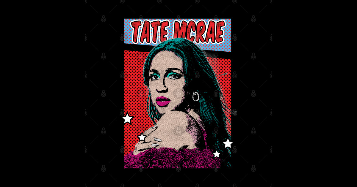 Tate McRae Pop Art Comic Style - Tate Mcrae - Sticker | TeePublic