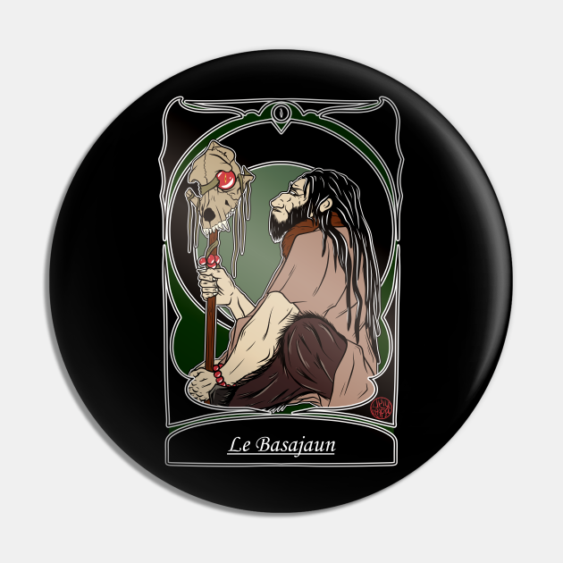 Le Basajaun - folklore Pays basque - Man - Pin | TeePublic