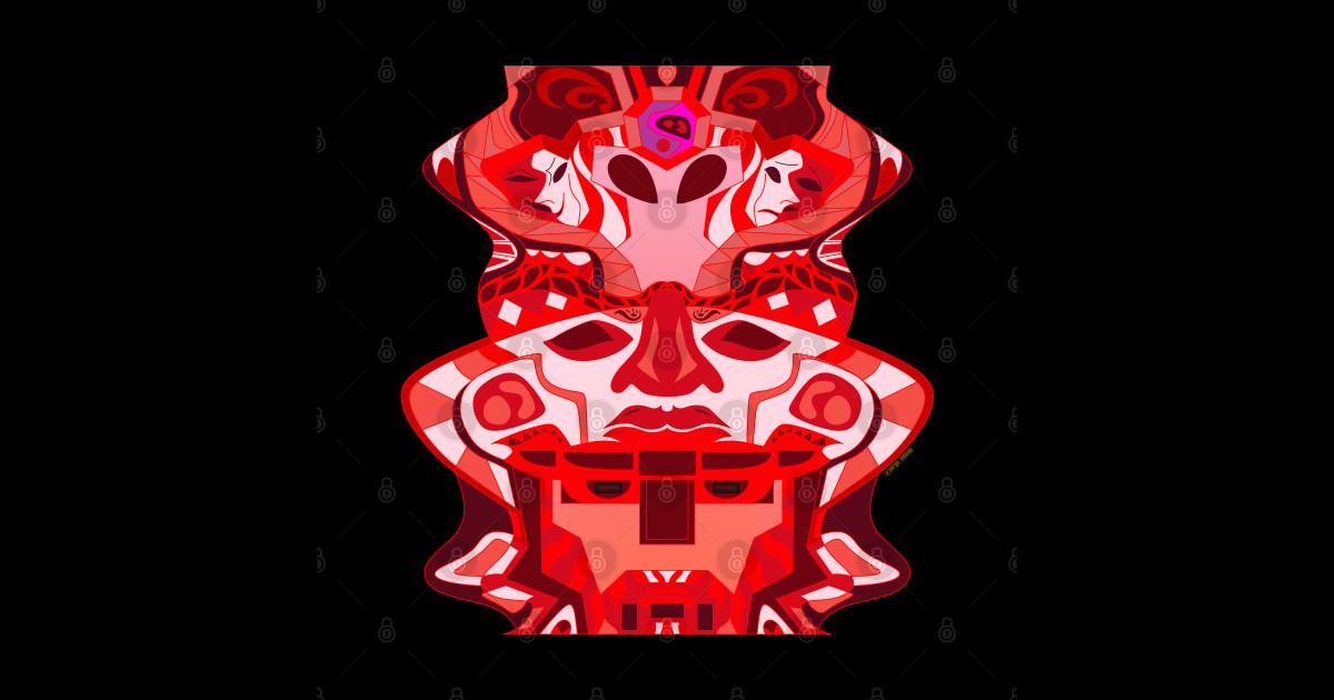 red totem ecopop - Totem - Posters and Art Prints | TeePublic