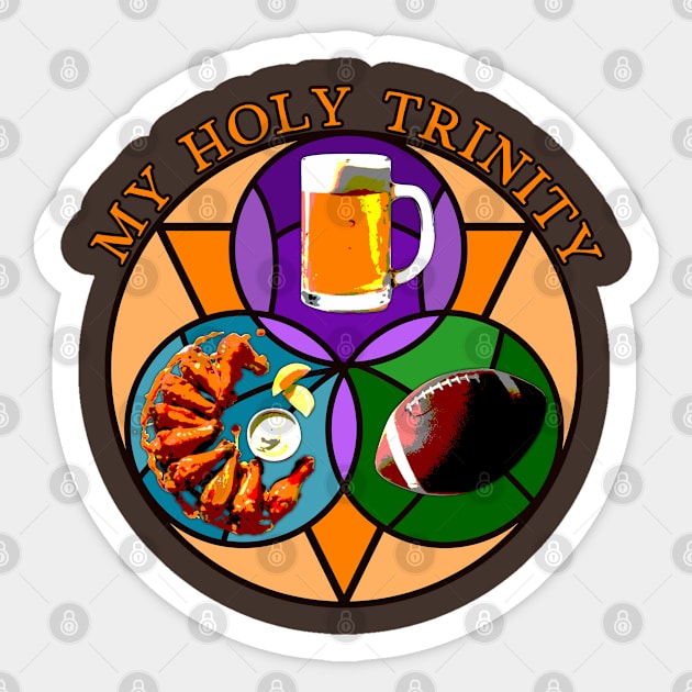 My Holy Trinity - Football - Sticker | TeePublic