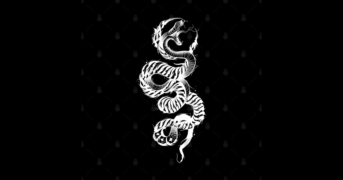 Calligraphy Snake - Snake - Sticker | TeePublic