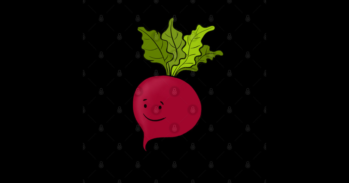 Happy Cute Beetroot Cartoon - Beetroot - Sticker | TeePublic
