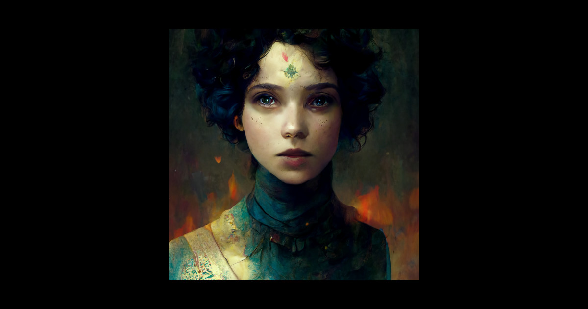 Princess of the Flowers, Philia - Abstract Digital Art - Sticker | TeePublic