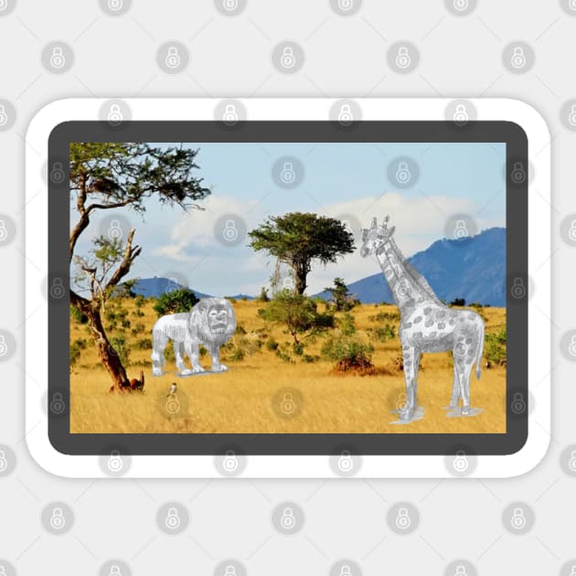 Wildlife in Savannah - Savannah - Sticker | TeePublic