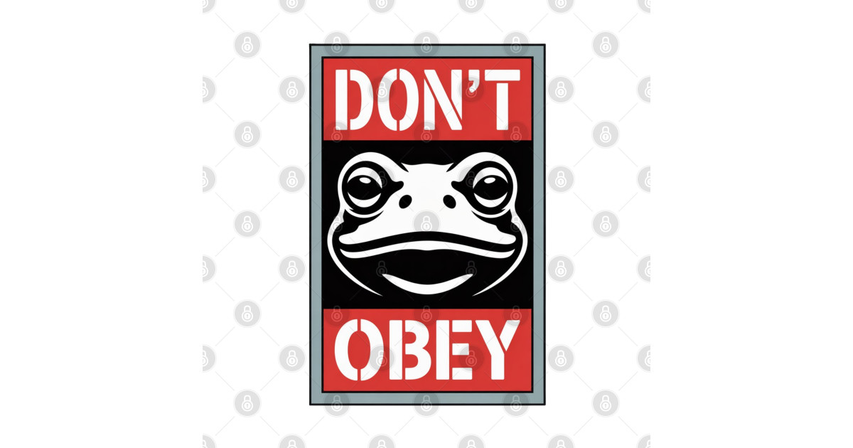 Portland Frog Don't Obey - Portland Frog Dont Obey - T-Shirt | TeePublic