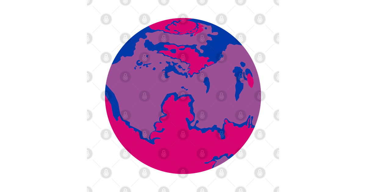 Pride Planets - Mars - Bi Pride - Space - T-Shirt | TeePublic