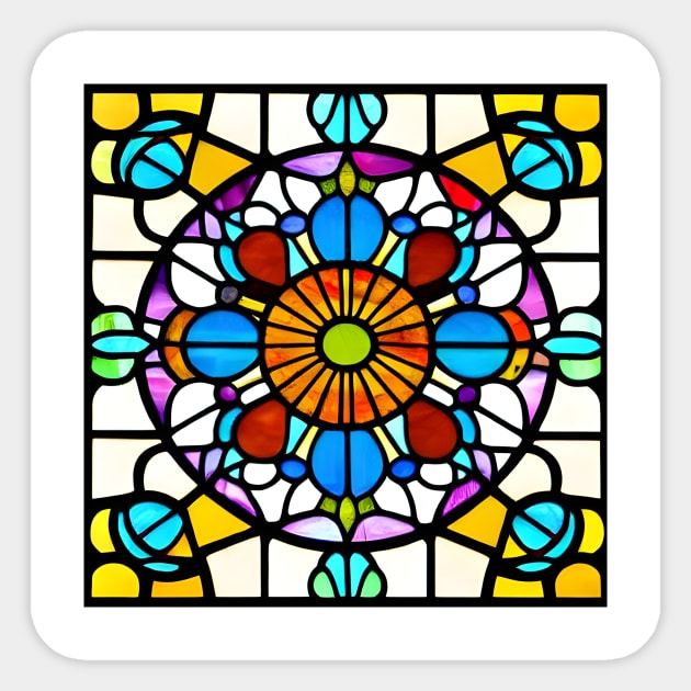 ART Stained Glass Window - Artistic - Sticker | TeePublic