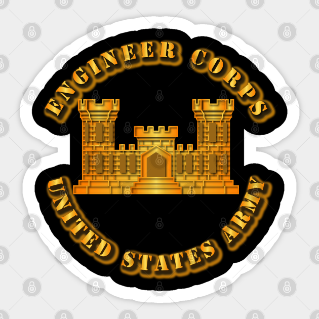 Army - Engineer Corps - Army Engineer Corps - Sticker | TeePublic