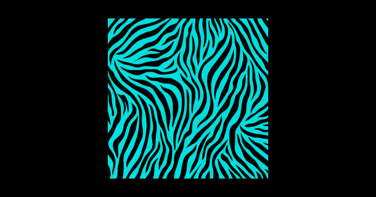 Turquoise Zebra Print - Zebra Print - Sticker | TeePublic