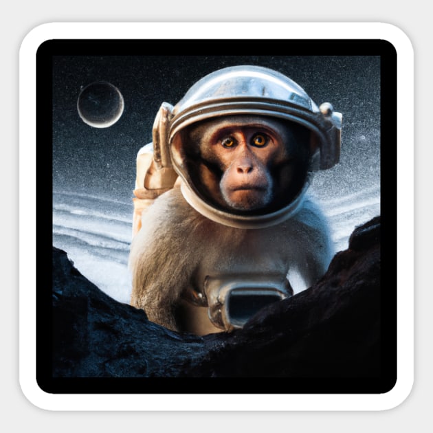 Alien monkey - T Shirtss - Sticker | TeePublic