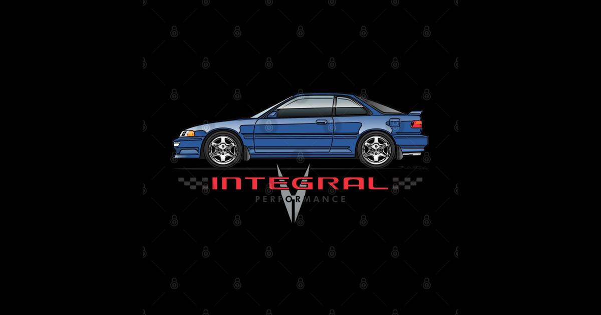 Blue - Acura Integra - Posters and Art Prints | TeePublic