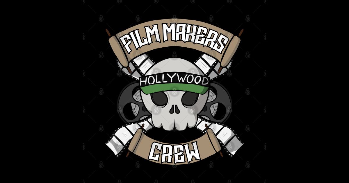 Film makers crew Jolly Roger pirate flag - Jolly Roger - Sticker ...