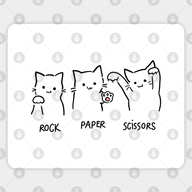 Rock Paper Scissors - Cat - Sticker | TeePublic