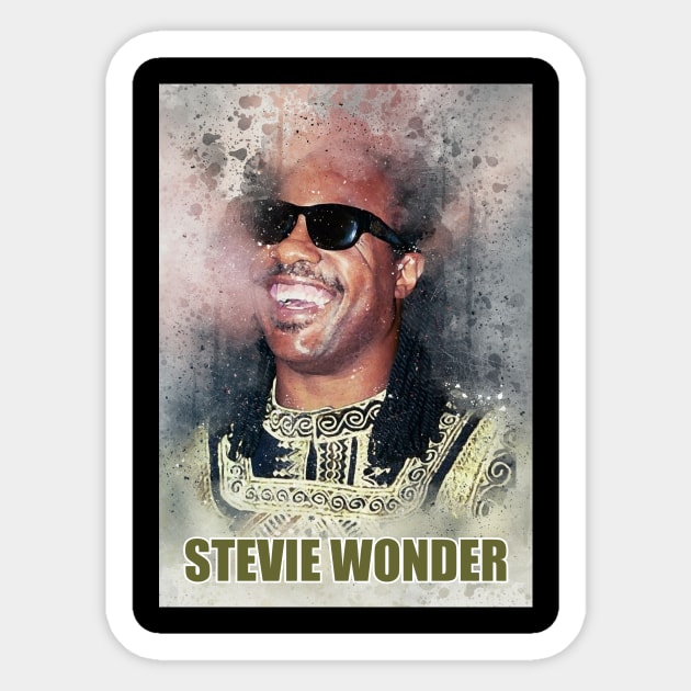 STEVIE WONDER - Stevie Wonder - Sticker | TeePublic
