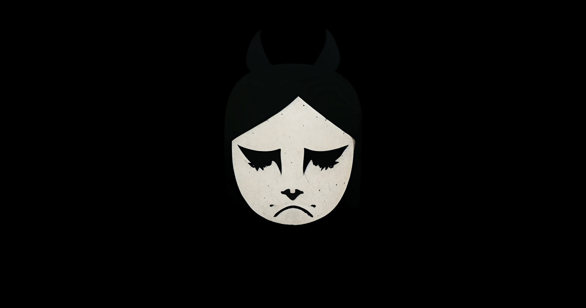 Sad devil girl - Sad Girls - Sticker | TeePublic