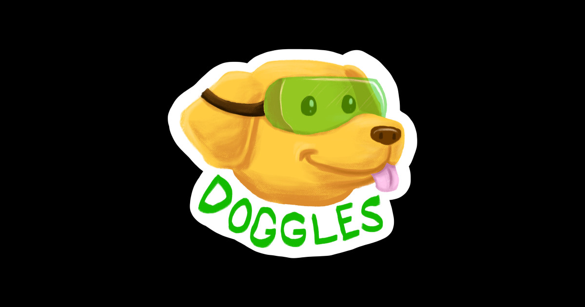 Doggles - Dog - Sticker | TeePublic
