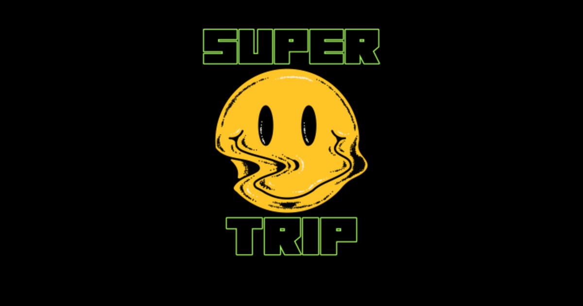 Trippy Happy Face Psychedelic - Trippy - Sticker | TeePublic