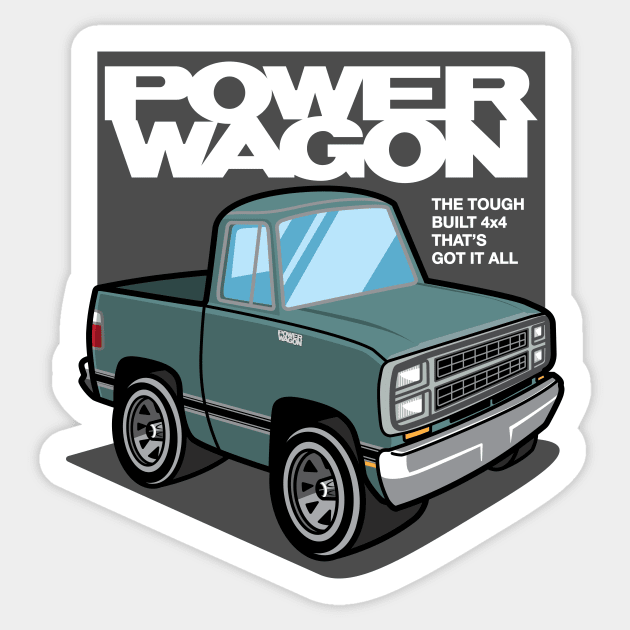 Teal Frost Metallic - Power Wagon (1980 - Power Wagon - Sticker | TeePublic