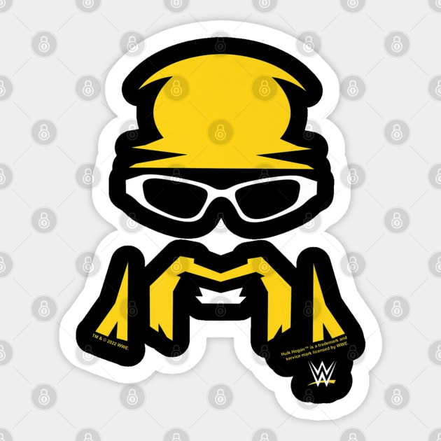 Hulk Hogan Front Portrait Outline - Hulk Hogan - Sticker | TeePublic