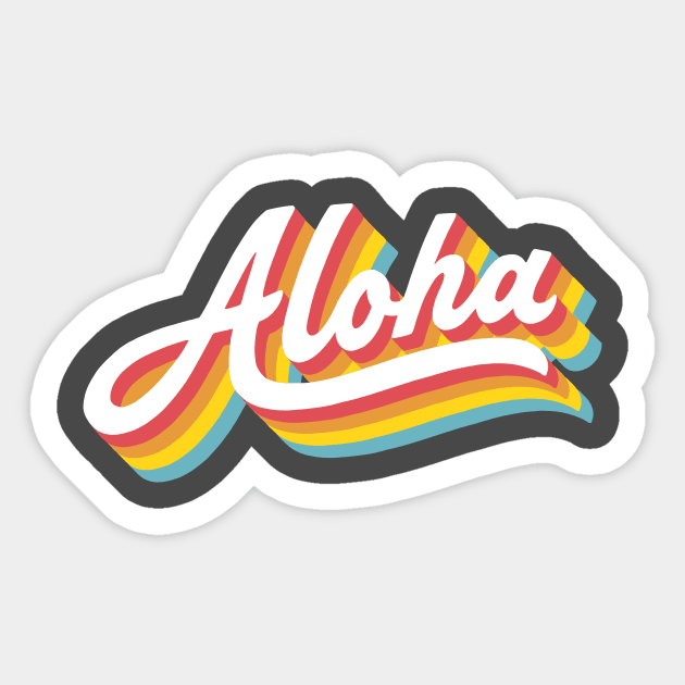 Aloha Hawaii Colorful - Aloha - Sticker | TeePublic