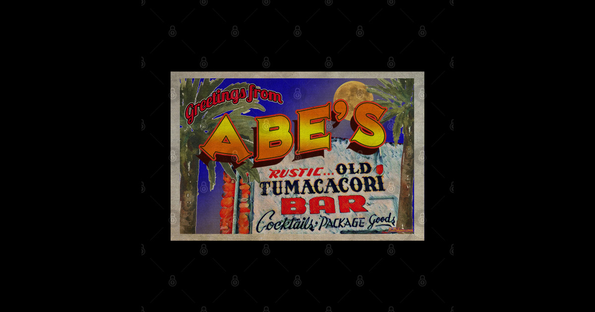 Greetings from Abe's Old Tumacacori Bar - Arizona Tourism - Sticker | TeePublic