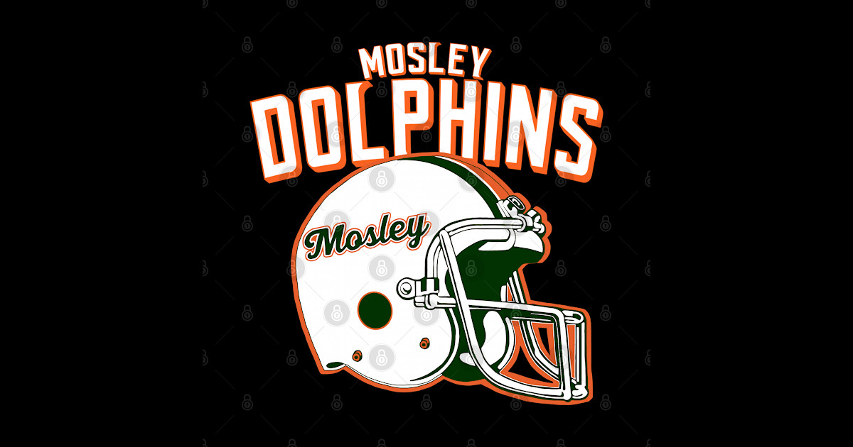 Mosley Dolphins football - Mosley Dolphins Football - Sticker | TeePublic