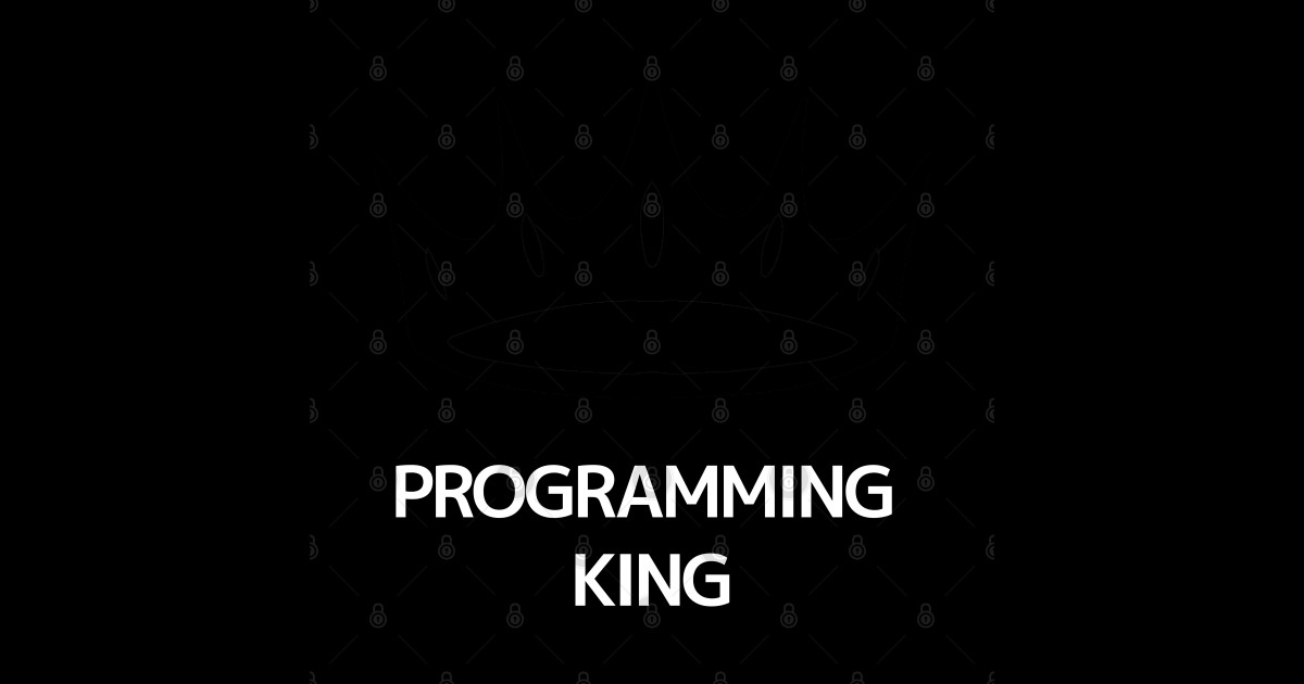 Programming King-White - Programmer - Sticker | TeePublic