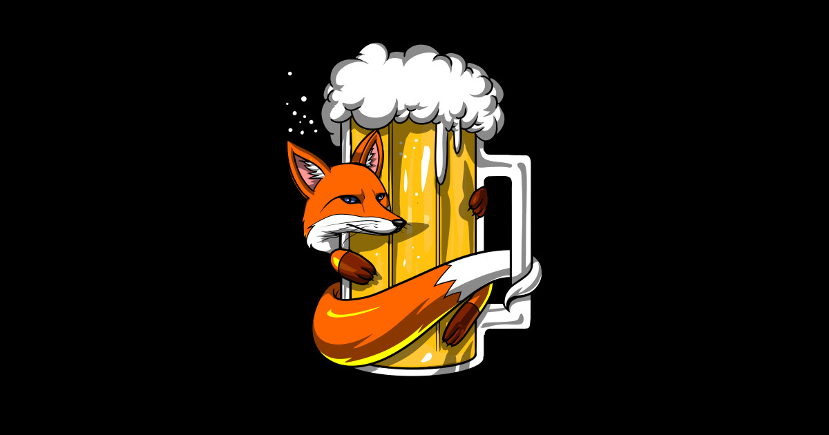 Fox Beer Drinking Party - Fox Beer - T-Shirt | TeePublic