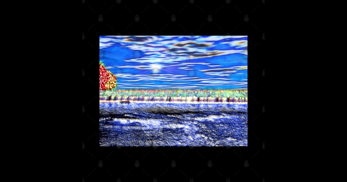 Blue Waterfall - Waterfall - Sticker | TeePublic