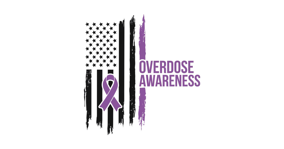 Overdose Awareness Day USA American Flag Overdose Awareness - Overdose ...