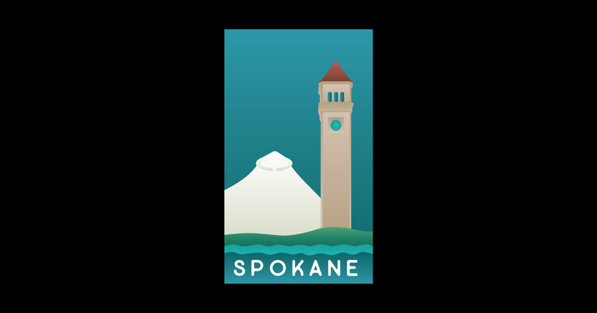 Spokane Poster - Spokane - Sticker | TeePublic