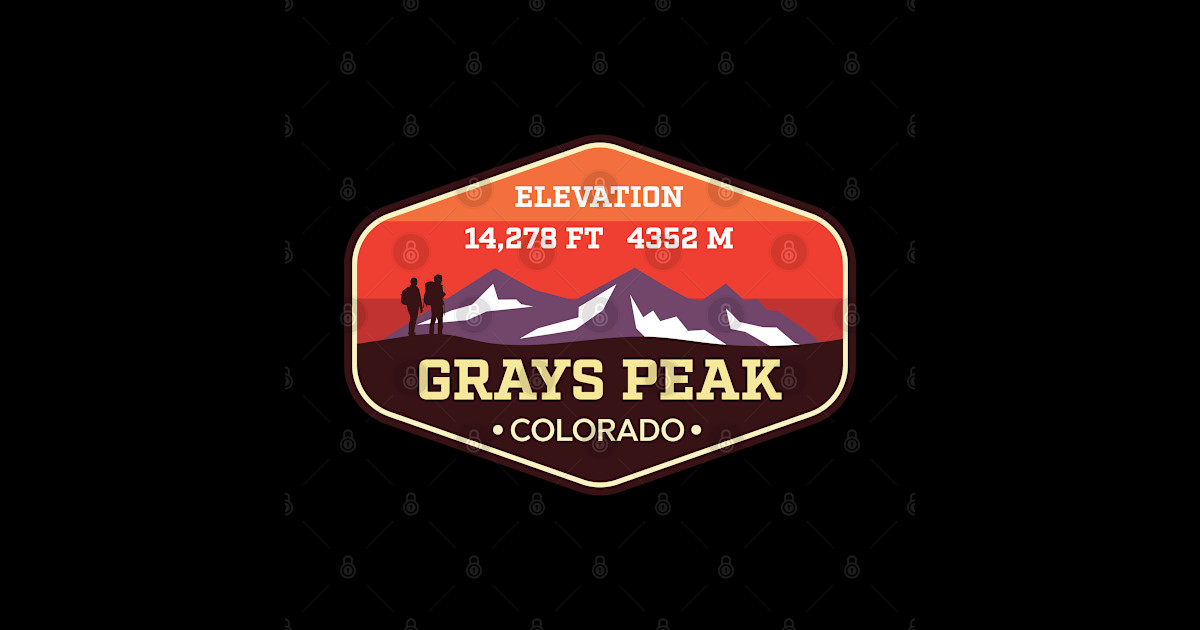 Grays Peak Colorado - 14ers Mountain Climbing Badge - Grays Peak ...