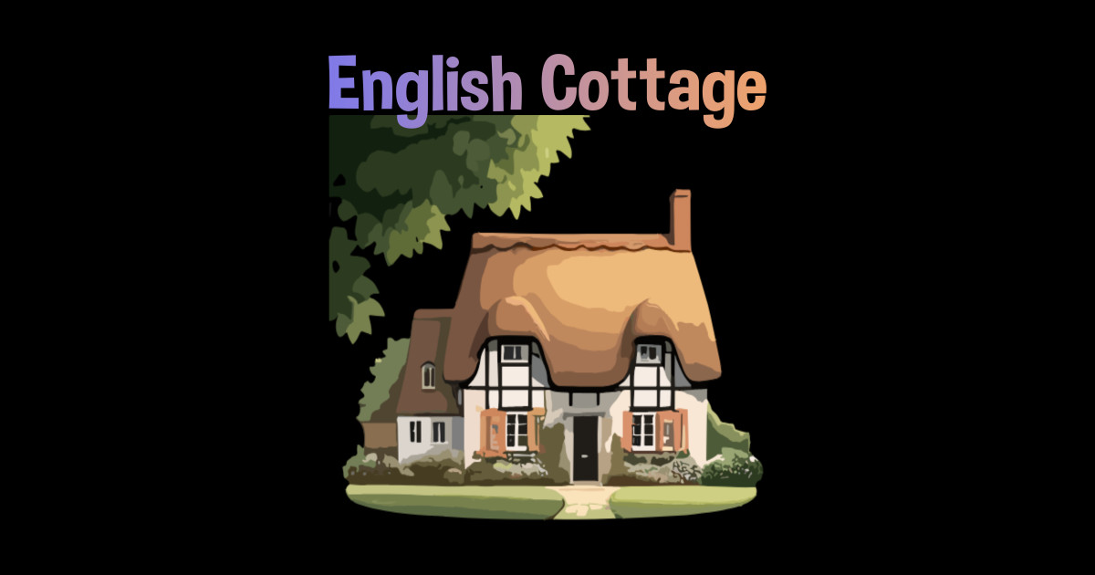 Charming English Countryside - Cottage - Sticker | TeePublic
