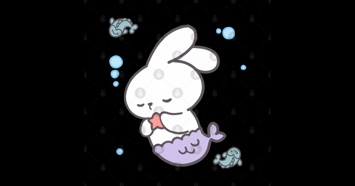 Dreamy Seascape: The Mer-Bunny and Her Starlit Slumber - Funny Bunny ...