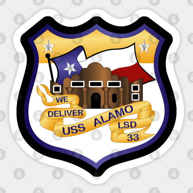 USS Alamo (LSD-33) - Uss - Sticker | TeePublic