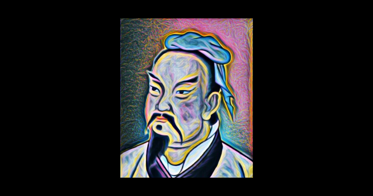 Sun Tzu Portrait | Sun Tzu Artwork 10 - Sun Tzu - Sticker | TeePublic