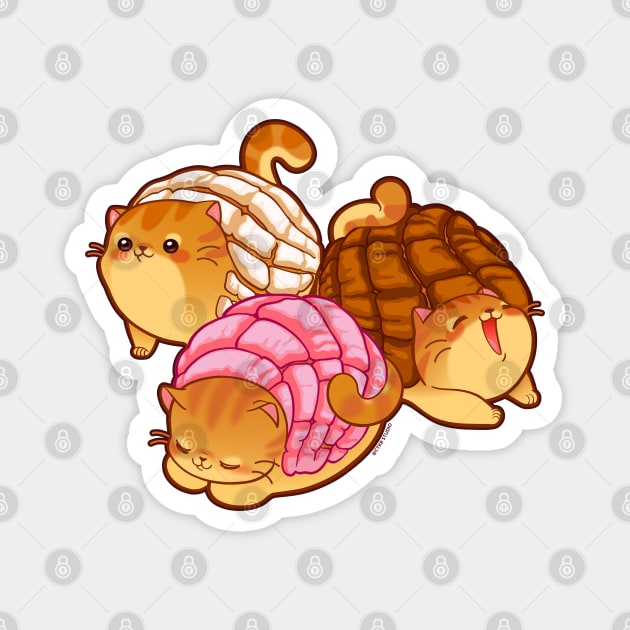 Kawaii Concha Cats - Concha - Magnet | TeePublic