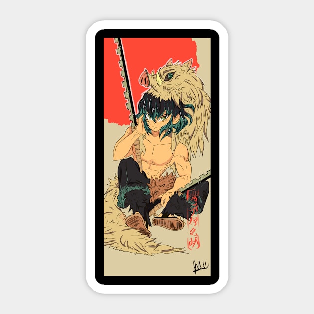 Demon slayer- inosuke - Demon Slayer Anime - Sticker | TeePublic
