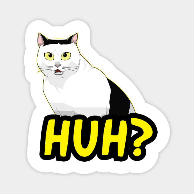 HUH? Cat Meme - Huh Cat - Magnet | TeePublic