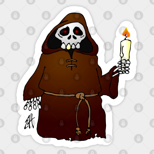 Skeleton monk - Skeleton - Sticker | TeePublic