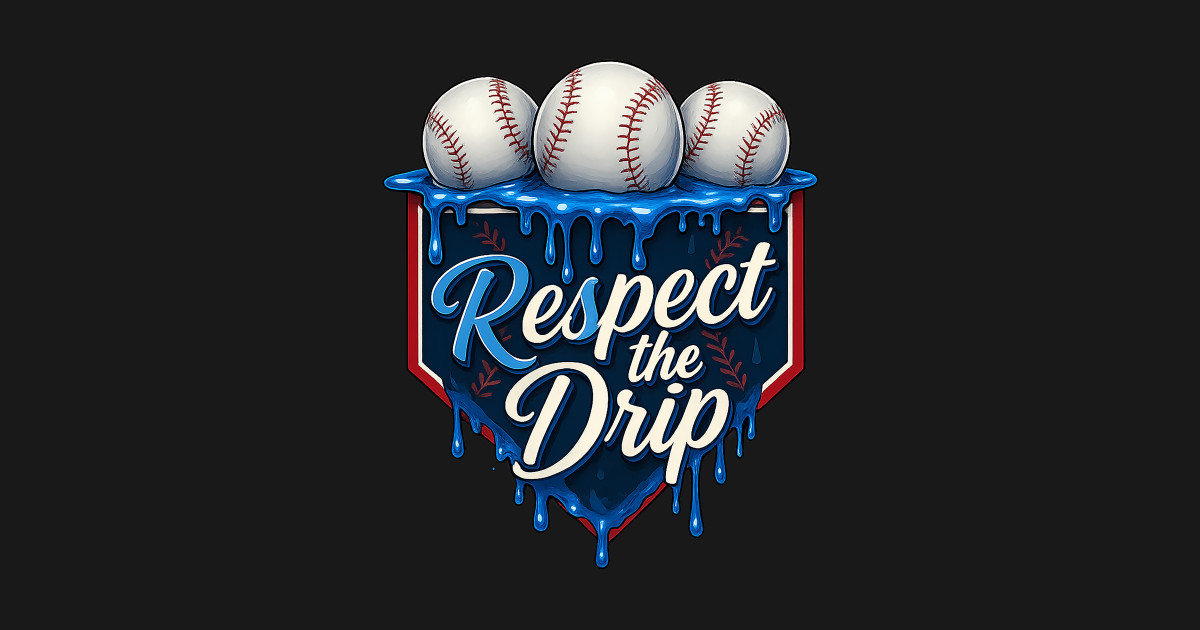 Baseball Drip Boys Ice Cream Drip Youth Respect The Drip - Baseball ...
