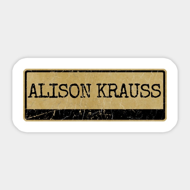 Aliska text black retro - Alison Krauss - Alison Krauss - Sticker ...