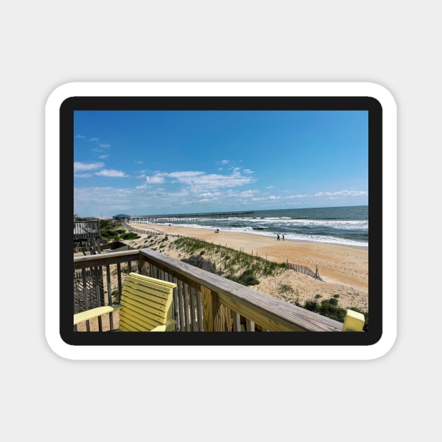 Outer Banks Beach View - Obx - Magnet | TeePublic