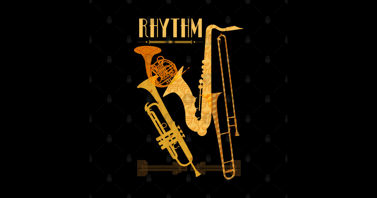 Brass Musical Instruments Rhythm type - Musical Instrument - Sticker ...