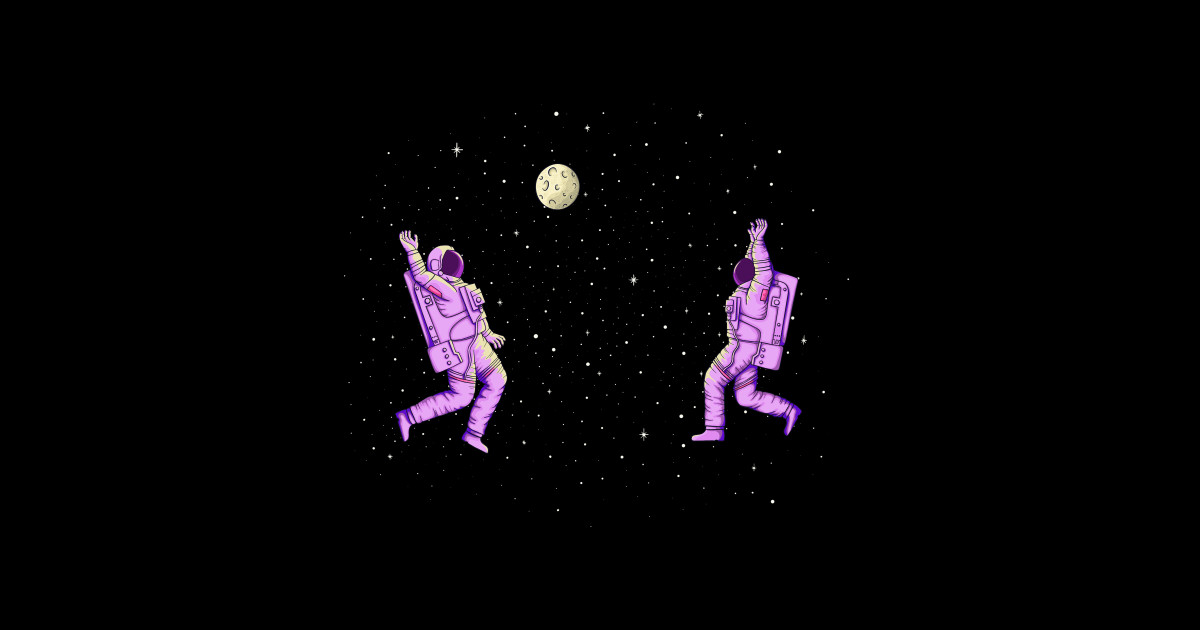 Space Spike - Astronauts Outer Space Volleyball - Sticker | TeePublic