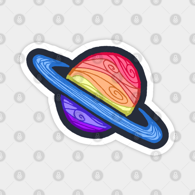 LGBTQIA+ Xenogender Pride Flag Planet - Xenogender - Magnet | TeePublic