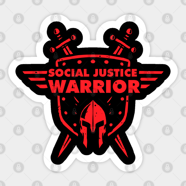 Social Justice Warrior (SJW) - funny shield, helmet and swords warrior ...