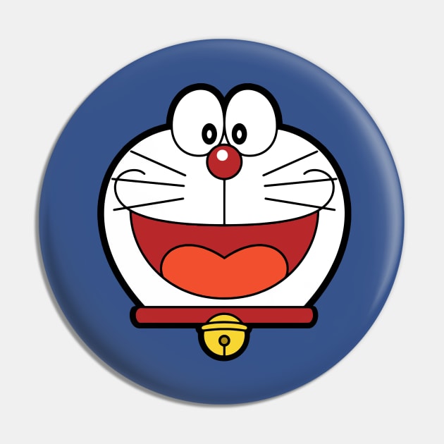 DORAEMON - Huge face - Cat Kitten Cat Lover Anime Manga - Pin | TeePublic
