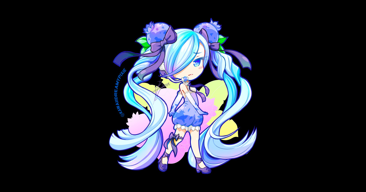 Blueberry Miku Hatsune chibi kawaii - Mikublueberry - Posters and Art ...